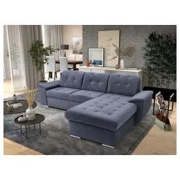 Ecksofa exxpo - SOFA FASHION "Derby Inkl. Kopfteilverstellung, wahlw. Bett & Bettkasten, L-Form", blau (sky), B:277cm H:92cm T:206cm, Sofas, Ecksofa, EXTRA an Komfort zum Relaxen, Entspannen und Wohlf&uuml;hlen