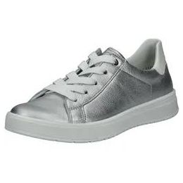 Sneaker Ara "Ara Sneaker Leder", Damen, Gr. 40, silber, Leder, Schuhe Sneaker