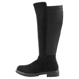 Weitschaftstiefel sheego, Damen, Gr. 39, XL-Schaft, schwarz, Lederimitat, Schuhe Weitschaftstiefel