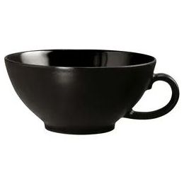 Tasse Seltmann Weiden "Liberty - Velvet Black", schwarz, B:8,9cm H:4,3cm &Oslash;:10,2cm, Porzellan, Trinkgef&auml;&szlig;e, Tasse, Teeobertasse klein 0,14 l