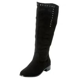 Weitschaftstiefel sheego, Damen, Gr. 37, XXL-Schaft, schwarz, Lederimitat, Schuhe Weitschaftstiefel