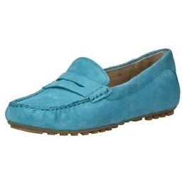 Slipper Caprice "Caprice Slipper Veloursleder", Damen, Gr. 36, blau, Veloursleder, Schuhe Slipper