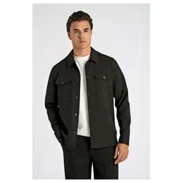 Hemdjacke LINDBERGH, Damen, Gr. XXL, schwarz, Web, Obermaterial: 65% Polyester, 31% Viskose, 4% Elasthan, unifarben, l&auml;ssig geschnitten h&uuml;ftbedeckend, Rundhals, 1-Knopf-Manschette, Jacken, mit 2 Brusttaschen