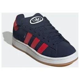 Sneaker Adidas ORIGINALS "CAMPUS 00S", M&auml;dchen, Gr. 38,5, wei&szlig; (night indigo, better scarlet, cloud wei&szlig;), Leder, Synthetik, Schuhe Sneaker, f&uuml;r Kinder und Jugendliche, mit Gummilaufsohle, mit Schn&uuml;rung