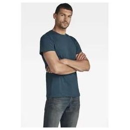 G-Star Raw T-Shirt G-STAR "Base-S T-Shirt", Herren, Gr. S (44/46), blau (legion blau htr), Jersey, Obermaterial: 100% Baumwolle, unifarben, regular fit normal, Rundhals, Shirts T-Shirt, mit kleinem Logo-Detail
