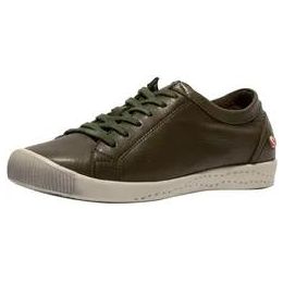 Sneaker Softinos "Softinos Sneaker Leder", Damen, Gr. 37, gr&uuml;n (dunkelgr&uuml;n), Leder, Schuhe Sneaker