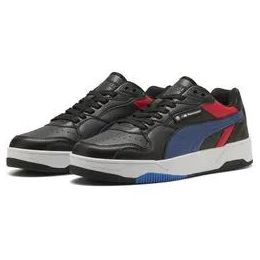 Sneaker Puma "BMW M Motorsport RBD Break Low Sneakers Erwachsene", Damen, Gr. 39, schwarz (schwarz pro blau), Obermaterial: Synthetik, Textil. Futter: Textil. Innensohle: Textil. Laufsohle: Gummi, Schuhe Sneaker