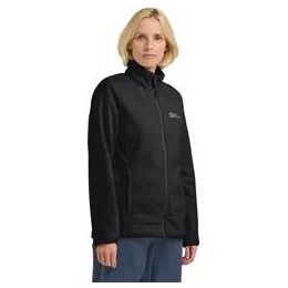 Fleecejacke Jack Wolfskin "MOONRISE FZ W", Damen, Gr. L (42/44), schwarz, Obermaterial: 100% Polyester. Futter: 100% Polyester, Jacken Fleecejacke