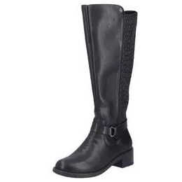 Stiefel Rieker "Rieker Stiefel Lederimitat", Damen, Gr. 38, schwarz, Lederimitat, Schuhe Stiefel