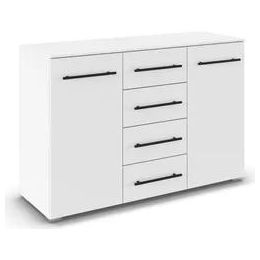 Kombikommode Rauch "Sideboard Schubladenkommode AVOLA mit Dekorfront", alpinwei&szlig;, B:120cm H:81cm T:42cm, Holzwerkstoff, Sideboards, Kombikommode, 2 Griff-Farben, 120 cm breit, 4 Schubladen, 4 B&ouml;den, MADE IN GERMANY