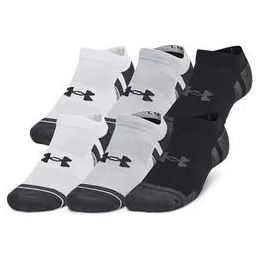 Sneakersocken Under Armour, Herren, Gr. M (36,5/41,5), grau (mod gray, mod gray, jet gray), Obermaterial: 98% Polyester, 2% Elasthan, Socken Sneakersocken, f&uuml;r sportive Aktivit&auml;ten, mit Elasthan-Anteil, weiches Material