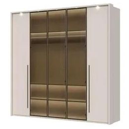 Dreht&uuml;renschrank OTTO HOME "Opera Parsol-Glast&uuml;ren, LED-Innenbeleuchtung, mit und ohne Kranz", cashmere, B:232cm H:226cm T:60cm, FSC-zertifizierter Holzwerkstoff, MDF, Schr&auml;nke, Dreht&uuml;renschrank, Glast&uuml;ren, UV-Lack, LED-Innenbeleuchtung, Soft-Close-Funktion