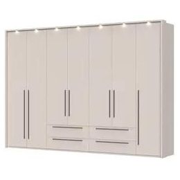 Dreht&uuml;renschrank OTTO HOME "Opera mit oder ohne Kranz inkl. LED-Bel.,B 227,272,317 oder 362 cm", cashmere, B:322cm H:226cm T:60cm, FSC-zertifizierter Holzwerkstoff, MDF, Schr&auml;nke, Dreht&uuml;renschrank, UV lackiert, Soft Close Funktion, H&ouml;henverstellbare F&uuml;&szlig;e
