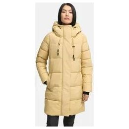 Winterjacke Marikoo "Kaituu XVI", Damen, Gr. 3XL, beige (sand), Obermaterial: 100% Polyester; Innenseite: 100% Polyester; Futter: 100% Polyester; Wattierung: 100% Polyester, Jacken Winterjacke, mit gro&szlig;er Kapuze