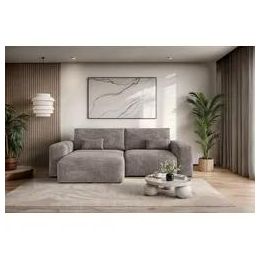 Ecksofa OTTO HOME "MATTS Schlafsofa mit Bettkasten, Ma&szlig;e B/T/H: 265/159/89 cm", braun, B:265cm H:89cm T:159cm, 100% Polyester, Sofas, Ecksofa, L-Form mit Recamiere rechts oder links, hoher Sitzkomfort