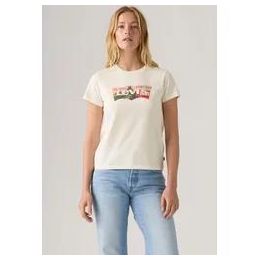 Levi's T-Shirt LEVI'S "LV T-Shirt THE PERFECT TEE NEUTRALS", Damen, Gr. S (36), heritage ad bw egret, Jersey, Obermaterial: 100% Baumwolle, bedruckt, normal h&uuml;ftlang, Rundhals, Shirts T-Shirt