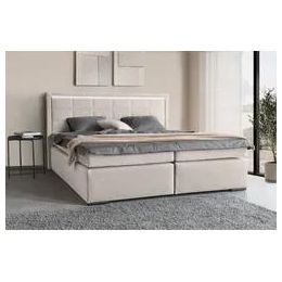 Boxspringbett Collection AB "30 Jahre Jubil&auml;ums-Modell Athena", beige, B:193cm L:208cm, Holzwerkstoff, Spanplatte, Komplettbetten, Boxspringbett, in H2,H3 & H4, wahlweise mit LED-Leiste
