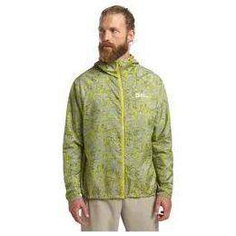 Funktionsjacke Jack Wolfskin "PRELIGHT WIND JKT M", Herren, Gr. S (48), beige (sandblasted, chartreuse), Obermaterial: 100% Polyester, Jacken Funktionsjacke