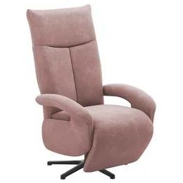 Sit & More TV-Sessel SIT & MORE "Zoe, inkl. Kopfteilverstellung & 360 Drehfunktion", rosa (rose), B:74cm H:112cm T:82cm, 95% Polyester, 5% Polyamid, Sessel, wahlweise mit 2 Motoren, Akku & Aufstehhilfe