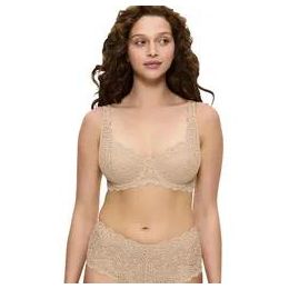Balconette-BH Triumph "Amourette", Damen, Gr. 70, Cup B, beige (natur), Microtouch, Obermaterial: 49% Polyamid, 20% Elasthan, 18% Baumwolle, 13% Polyester, unifarben, BHs Balconette-BH, Stretch-Spitze, weich, feminin, breite Tr&auml;ger