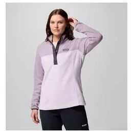 Fleecepullover Columbia "Benton Springs 1/2 Snap Pull Over II", Damen, Gr. XL, lavender pearl, shale lila, shark, Obermaterial: 100% Nylon. Futter: 100% Polyester, hoch geschlossener Ausschnitt, eingesetzt eingefasste Kante, Sweatshirts Fleecepullover