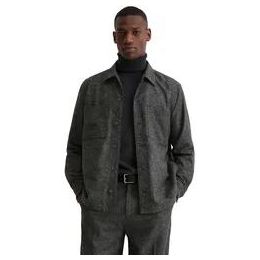 Marc O'Polo Hemdjacke MARC O'POLO, Herren, Gr. XL, multi, broken graphite, Obermaterial: 50% Schurwolle, 30% Polyester, 20% Baumwolle, loose fit, 1-Knopf-Manschette, Jacken, Overshirt aus Woll-Mix, lockere Form, melierte Struktur