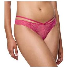 String Triumph "That Night In Vegas", Damen, Gr. 38, rosa (flashy pink), Mesh, Obermaterial: 86% Polyamid, 14% Elasthan, Unterhosen String, Spitz, mit Mesh-R&uuml;ckseite, B&auml;nderdetails, elegante Passform
