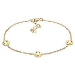 Armband Elli "Smiling Pl&auml;ttchen Trend 925 Silber" Gr. 16, gold, Armb&auml;nder, Damen, 16cm, ohne Stein, Silber 925 (Sterlingsilber), Armband