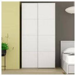 Schwebet&uuml;renschrank FORTE "Fittio, Made in Europe, 2 Schiebet&uuml;ren, modernes Design", wei&szlig;, B:120,1cm H:235cm T:61,2cm, Holzwerkstoff, Schr&auml;nke, Schwebet&uuml;renschrank, H&ouml;he 2,35 mtr, stehende Montage