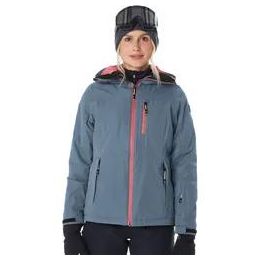 Skijacke Killtec "KSW 276 WMN SKI JCKT", Damen, Gr. 42, stahlblau, Obermaterial: 100% Polyester;Futter: 100% Polyamid;F&uuml;llung: 100% Polyester, Jacken Skijacke, Wasserdichte Damenjacke mit Schneefang, Atmungsaktivit&auml;t und Taschen