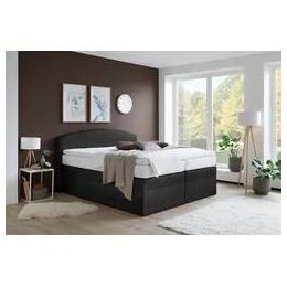 Boxspringbett "Madeira", schwarz, B:175cm L:210cm, Westfalia Schlafkomfort, Komplettbetten, Boxspringbett
