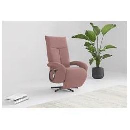 Sit & More TV-Sessel SIT & MORE "Zoe, inkl. Kopfteilverstellung & 360 Drehfunktion", rosa (rose), B:74cm H:112cm T:82cm, 95% Polyester, 5% Polyamid, Sessel, wahlweise mit 2 Motoren, Akku & Aufstehhilfe