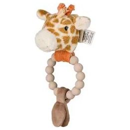 Greifling Sterntaler "Giraffe Kaya Ring", braun (goldbraun), Greifspielzeug, KinderH:17cm, Baumwolle, Polyester, mit Rassel, H:17cm