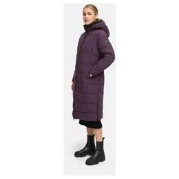 Winterjacke Marikoo "Lanitaa", Damen, Gr. 6XL, dustyplum, Obermaterial: 100% Polyester; Futter: 100% Polyester; Wattierung: 100% Polyester; &Auml;rmelfutter: 100% Polyester, Jacken Winterjacke, Steppmantel mit abnehmbarer Kapuze