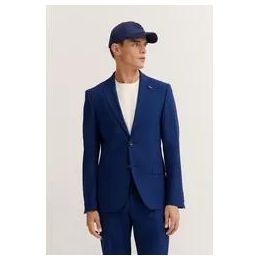 Anzugsakko Bugatti "Mix & Match", Herren, Gr. 54, blau (360, blau), 75% Wolle, 22% Polyester, 3% Elasthan, unifarben, normal, Manschette, Sakkos, Modern Fit