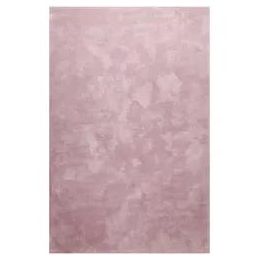 Teppich HOMIE LIVING "Sienna", rosa (hellrosa), B:70cm H:20mm L:140cm, Polyester, Teppiche, Teppich, Hochflor, Microfaser, uni, weich & kuschelig, Wohnzimmer, Schlafzimmer
