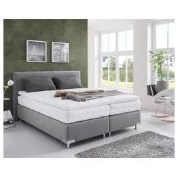 Boxspringbett "Ambiente, wahlweise in verschiedenen Gr&ouml;&szlig;en & Farben", grau, B:215cm L:210cm, Westfalia Schlafkomfort, Komplettbetten, Boxspringbett, in verschiedenen H&auml;rtegraden, wahlweise mit Topper