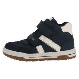 Kletterschuh Lurchi "Berny 1-TEX", Kinder, Gr. 34, blau (navy, wei&szlig;), Lederimitat, Schuhe, Klettboots mit TEX, Gr&ouml;&szlig;enschablone zum Download