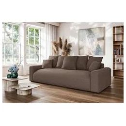 Big-Sofa Home Affaire "LAKESIDE klein 3-Sitzer Schlafsofa mit Bettkasten, Breite 238 cm", braun, B:238cm H:85cm T:98cm, 100% Polyester, Sofas, Big-Sofa, Liegefl&auml;che 149x195 cm, hoher Sitzkomfort, Ma&szlig;e B/T/H: 238/98/85cm