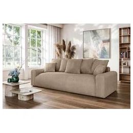Big-Sofa Home Affaire "LAKESIDE klein 3-Sitzer Schlafsofa mit Bettkasten, Breite 238 cm", braun, B:238cm H:85cm T:98cm, 83% Polyester, 17% Nylon, Sofas, Big-Sofa, Liegefl&auml;che 149x195 cm, hoher Sitzkomfort, Ma&szlig;e B/T/H: 238/98/85cm