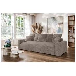 Big-Sofa Home Affaire "LAKESIDE klein 3-Sitzer Schlafsofa mit Bettkasten, Breite 238 cm", taupe, B:238cm H:85cm T:98cm, 100% Polyester, Sofas, Big-Sofa, Liegefl&auml;che 149x195 cm, hoher Sitzkomfort, Ma&szlig;e B/T/H: 238/98/85cm