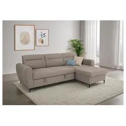Ecksofa TRENDS BY HG "Bella L-Form, B: 248 cm", d517 enjoy new 46 pewter, B:248cm H:87cm T:153cm, 92% Polyester;8% Nylon, Sofas, Ecksofa, mit Bettfunktion & Bettkasten