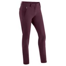 Funktionshose Maier Sports "Helga slim", Damen, Gr. 48, Normalgr&ouml;&szlig;en, lila (purpurviolett), 90% Polyester, 10% Elasthan, Hosen Funktionshose, warme Damen Outdoorhose, robuste Wanderhose, Slim Fit