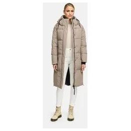Winterjacke Marikoo "Michikoo", Damen, Gr. L, beige (taupegrau), Obermaterial: 100% Polyester; Futter: 100% Polyester; Wattierung: 100% Polyester; &Auml;rmelfutter: 100% Polyester, Jacken Winterjacke, Extra langer Schnitt mit seitlichen Bel&uuml;ftungs&ouml;ffnungen
