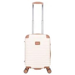 Koffer ELLE "Glam", Gr. B/H/T: 39cm x 57cm x 23cm, braun (beige, braun), mehrfarbig, Koffer, aus ABS-Material