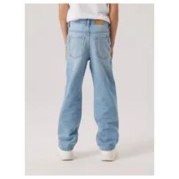 Relax-fit-Jeans name it "NKMRYAN LOOSE JEANS 5760-RM NOOS", Kinder, Gr. 116, N-Gr, blau (light blau denim), Denim/Jeans, Obermaterial: 100% Baumwolle, leichte Abriebeffekte, loose fit lang, Jeans