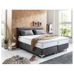 Boxspringbett "Ambiente, wahlweise in verschiedenen Gr&ouml;&szlig;en & Farben", grau (anthrazit), B:195cm L:210cm, Westfalia Schlafkomfort, Komplettbetten, Boxspringbett, in verschiedenen H&auml;rtegraden, wahlweise mit Topper