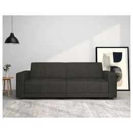 3-Sitzer DOREL HOME "Allie II Schlafsofa 225 cm", braun (dunkelbraun), B:225cm H:82cm T:91cm, 100% Polyester, Sofas, Bett-Funktion (108/190cm), R&uuml;ckenlehne 2-teilig, mit Steppung