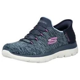 Sneaker Skechers "Skechers Sneaker Textil", Damen, Gr. 39, blau, Textil, Schuhe Sneaker