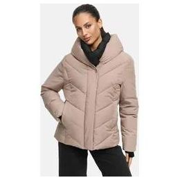 Winterjacke Marikoo "Nadiraa", Damen, Gr. M, beige (taupe grau), Obermaterial: 100% Polyester; Futter: 100% Polyester; Wattierung: 100% Polyester; &Auml;rmelfutter: 100% Polyester, Jacken Winterjacke, 2-in-1 Funktion Herausnehmbare Polyester-Innenteil